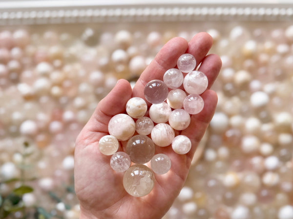 Snowflake Phantom Quartz Mini Sphere || Marble - Angelic Roots
