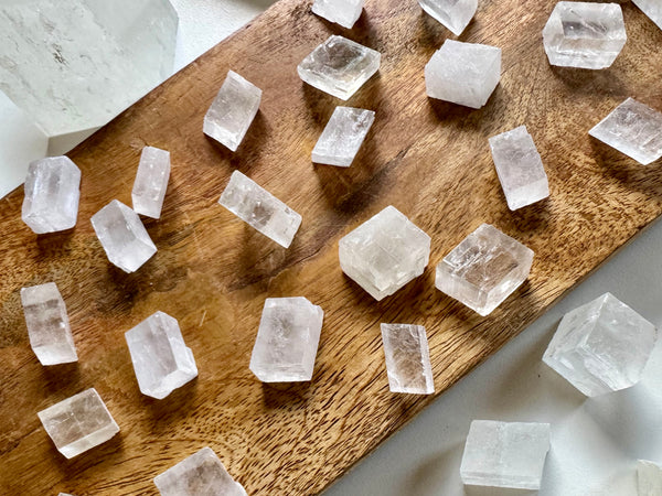 Ice Optical Calcite Rhombus Cube || Mexico - Angelic Roots