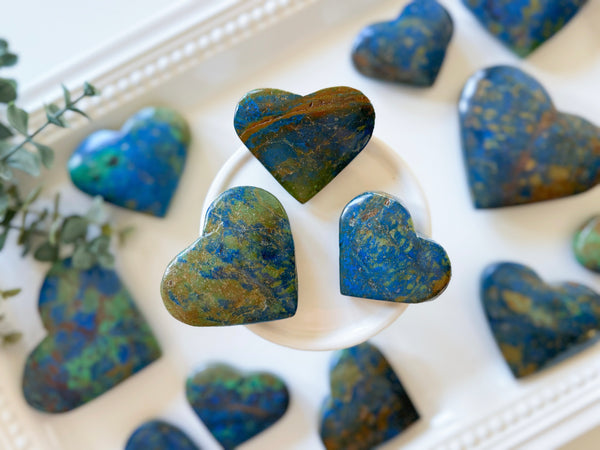 Azurite Polished Heart - Angelic Roots