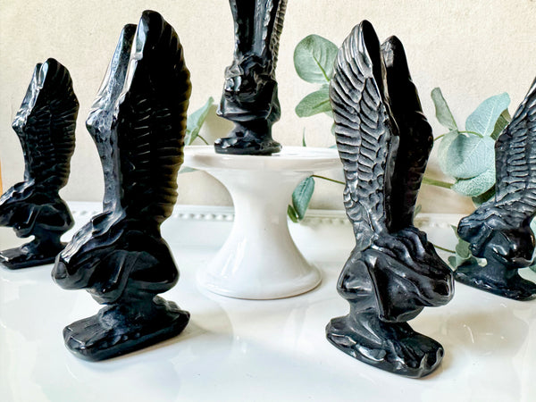 Black Obsidian Angel of Remembrance & Redemption Carving - Angelic Roots