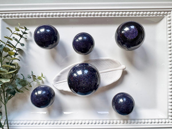 Blue Sandstone Sphere - Angelic Roots