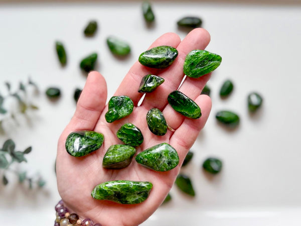 Chrome Diopside Tumbled Stone || Grade A - Angelic Roots
