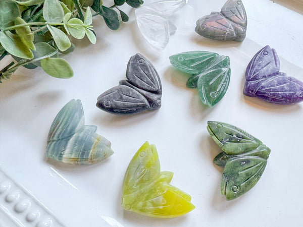 Crystal Moth Carving - Angelic Roots