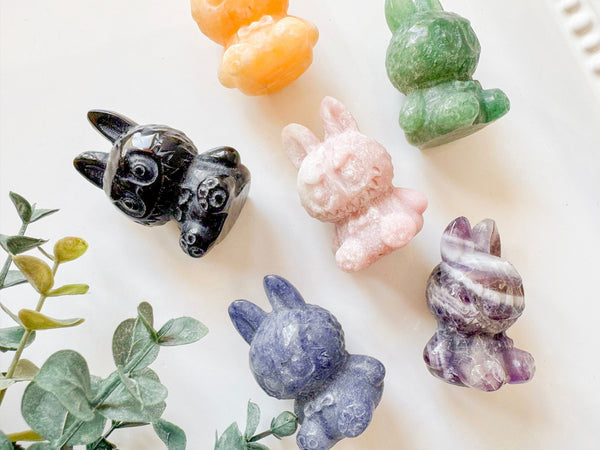 Cute Monster Sprite Crystal Carving - Angelic Roots