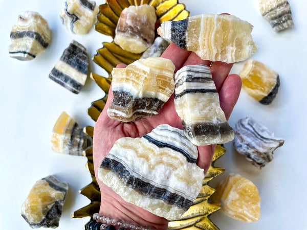 Banded Zebra Calcite Raw - Angelic Roots