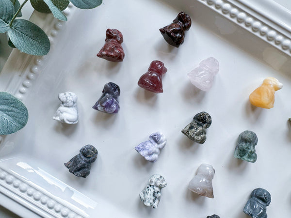Mini Dog Crystal Carving - Angelic Roots