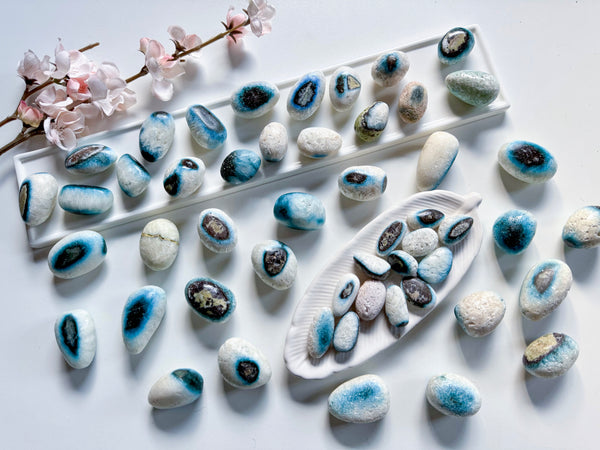 Blue Ice Glacierite Tumbled Stone | Rare Crystal from Indonesia ...