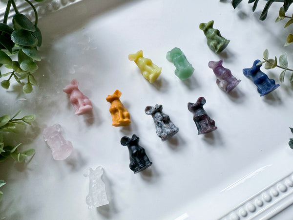 Mini Sphynx Cat Crystal Carving - Angelic Roots