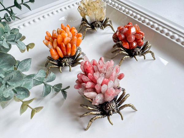 Metal Spider with Crystal Chips - Angelic Roots