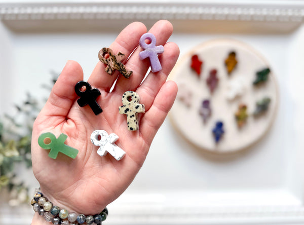 Mini Ankh Crystal Carving - Angelic Roots