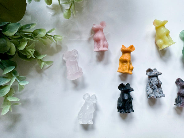 Mini Sphynx Cat Crystal Carving - Angelic Roots