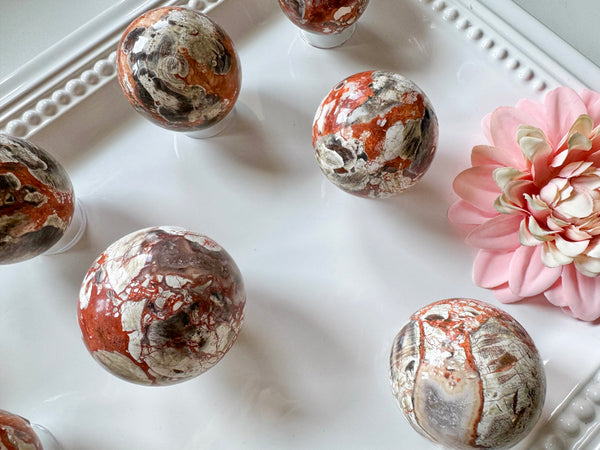 Money Agate Sphere - Angelic Roots