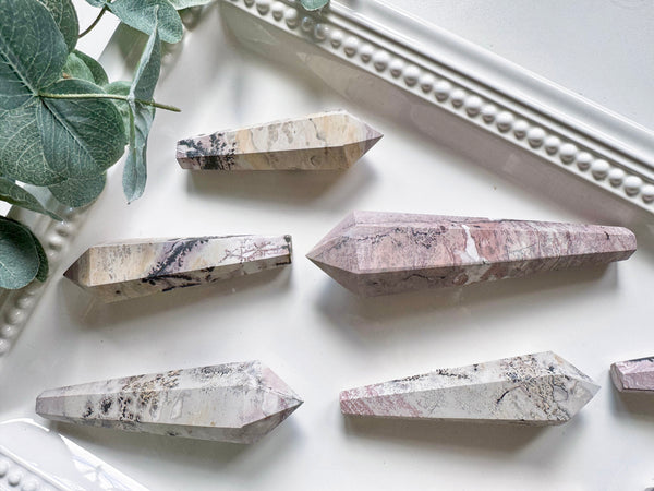 Picture Jasper Cut Base Wand - Angelic Roots