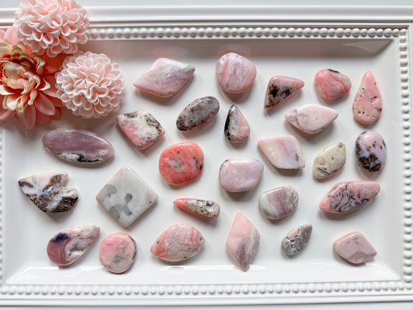Pink Opal Palm Stone Mixed Shapes || Peru - Angelic Roots