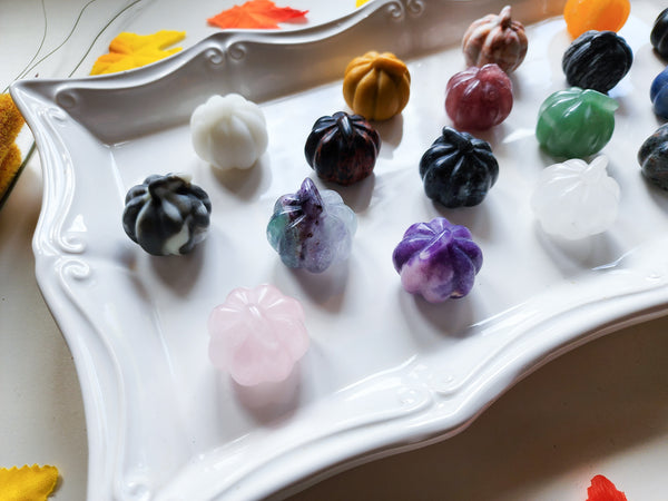 Mini Crystal Pumpkin Carving || 1" - Angelic Roots