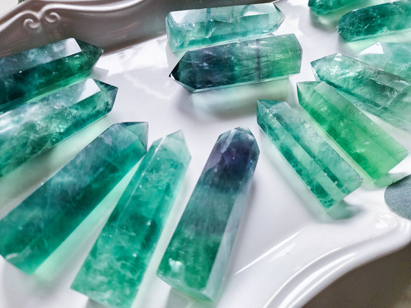 Green Fluorite Tower - Angelic Roots
