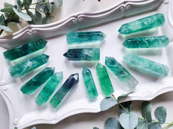 Green Fluorite Tower - Angelic Roots