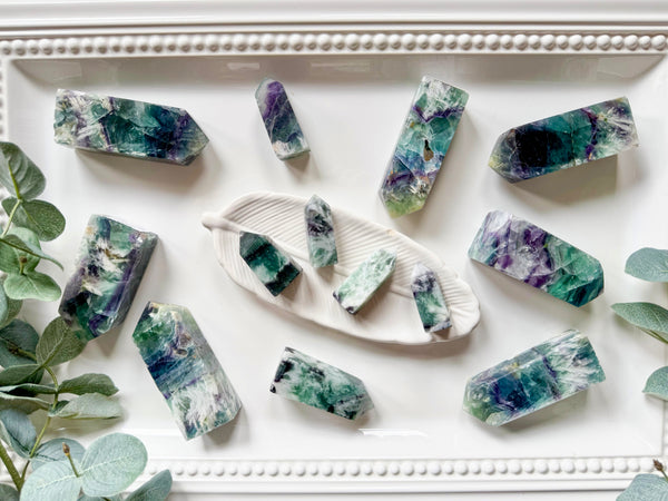 Snowflake Fluorite Point - Angelic Roots