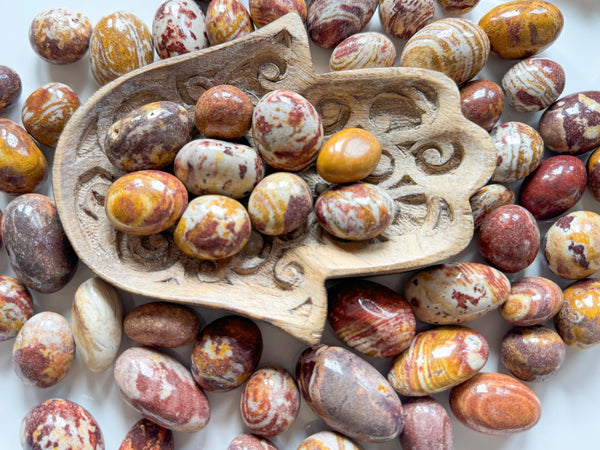 Van Gogh Emperor Stone Round Polished Tumbled Stone || China - Angelic ...