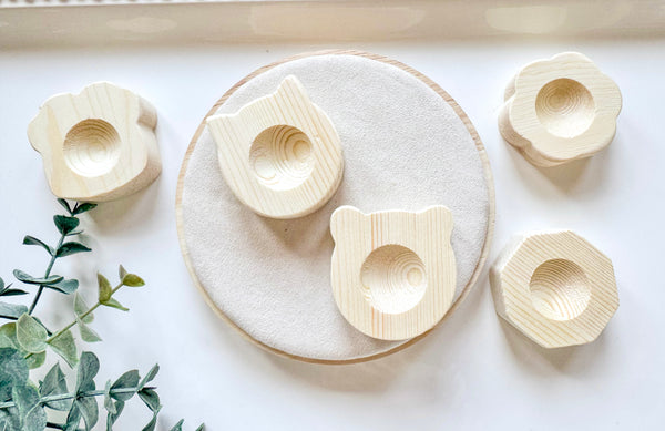 Wood Sphere Holder || Assorted Shapes - Angelic Roots