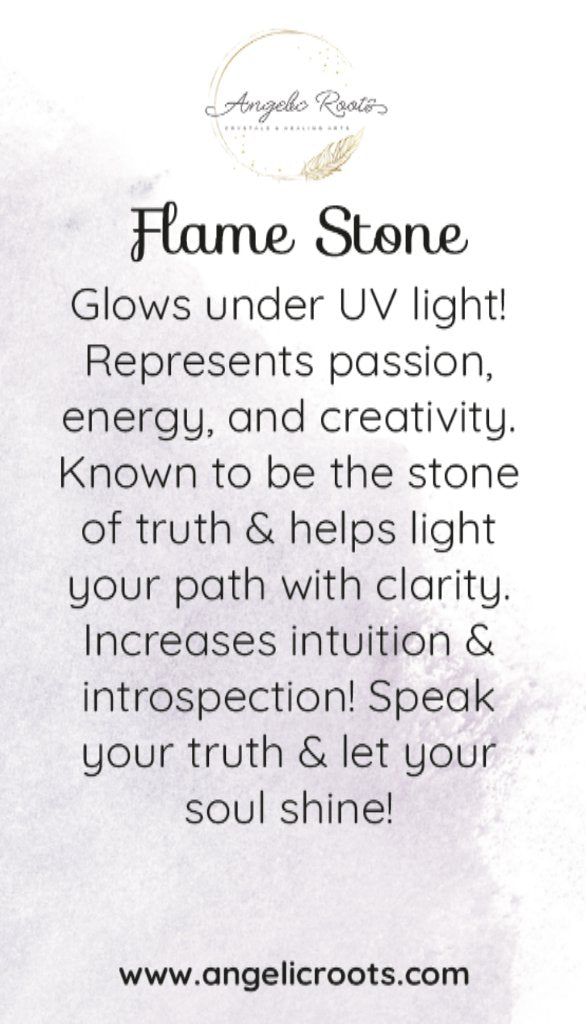 Flame Stone Crystal Card - Angelic Roots