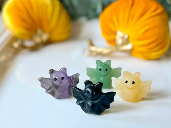 Mini Bat Crystal Carving - Angelic Roots