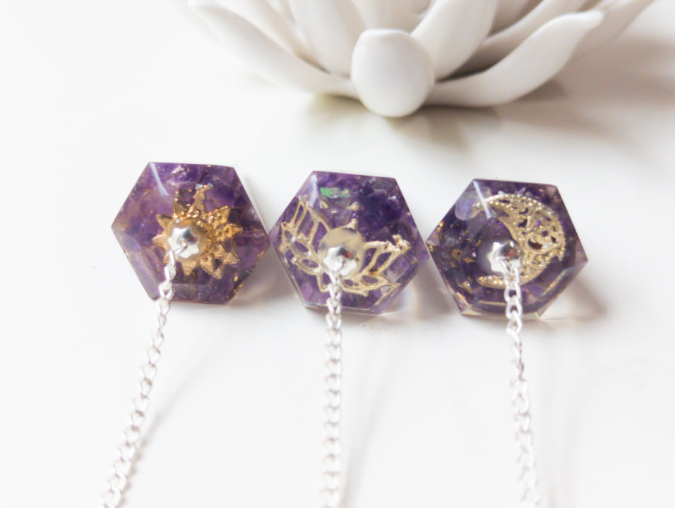 Amethyst Orgone Pendulum - Angelic Roots