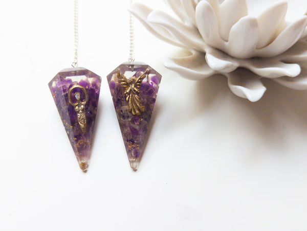 Amethyst Orgone Pendulum - Angelic Roots