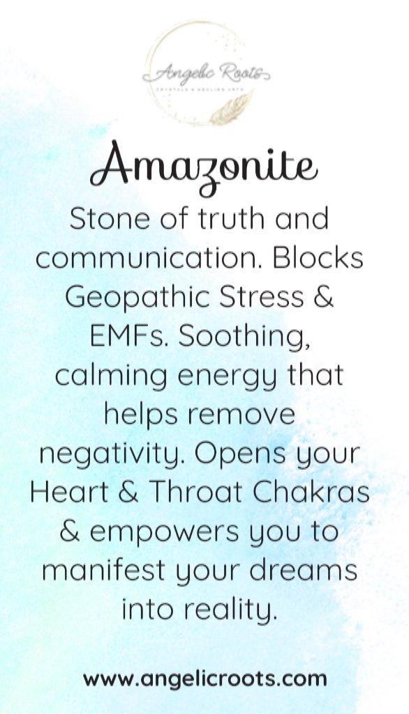 Amazonite Crystal Card - Angelic Roots