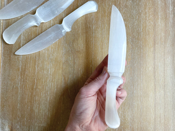 Selenite Sword, Selenite Dagger, Selenite Knife, Selenite Athame ...