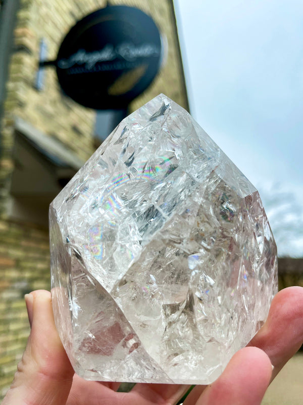 Fire & Ice Crackle Quartz Points - Angelic Roots