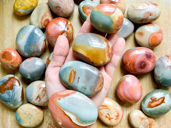 Polychrome Jasper Palm Stone - Angelic Roots
