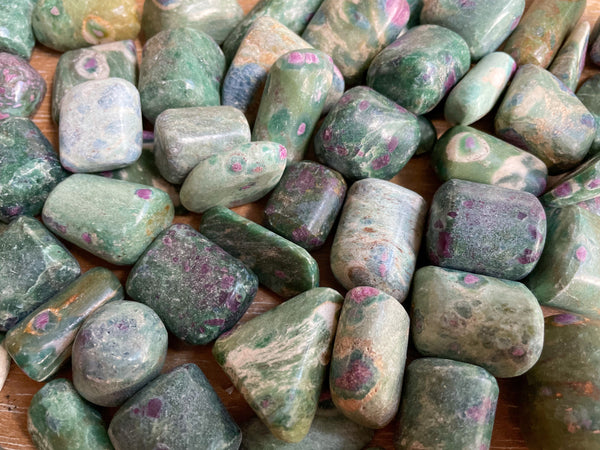 Ruby in Fuchsite Tumbled Stone - Angelic Roots