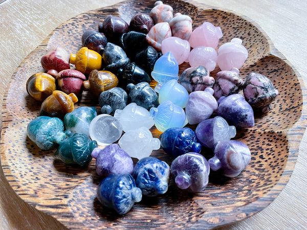 Mini Acorn Crystal Carving - Angelic Roots