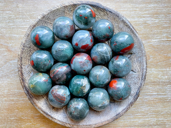 Bloodstone Sphere || Marble || Africa - Angelic Roots