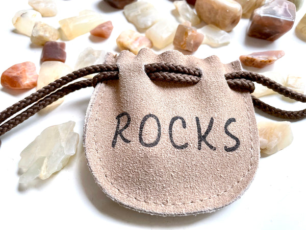 Leather "Rocks" Pouch - Angelic Roots
