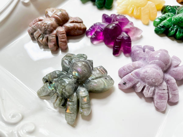 Spider Crystal Carving - Angelic Roots