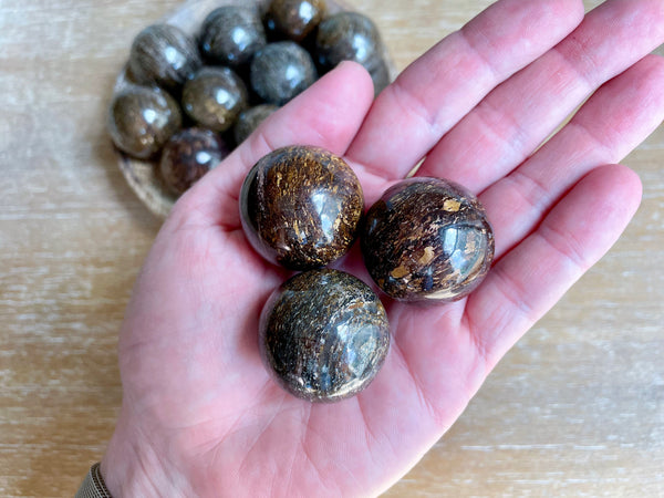 Bronzite Sphere || Mini - Angelic Roots
