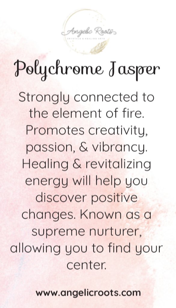 Polychrome Jasper Crystal Card - Angelic Roots