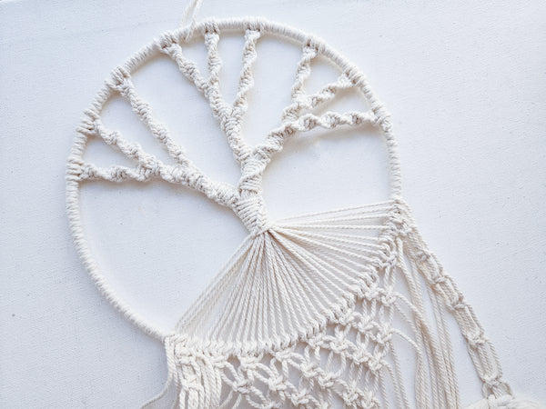 8" Macrame Dreamcatcher - Angelic Roots