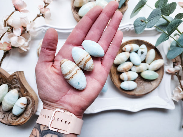 Caribbean Blue Calcite Crystal Shiva - Angelic Roots