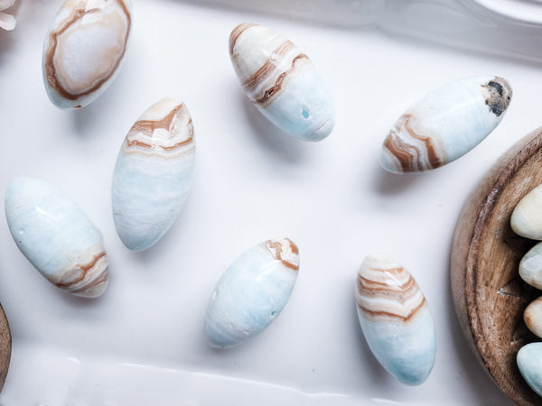 Caribbean Blue Calcite Crystal Shiva - Angelic Roots