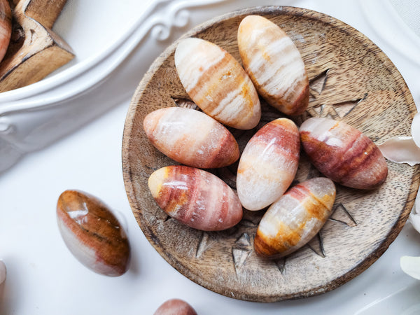 Sunset Calcite Crystal Shiva - Angelic Roots