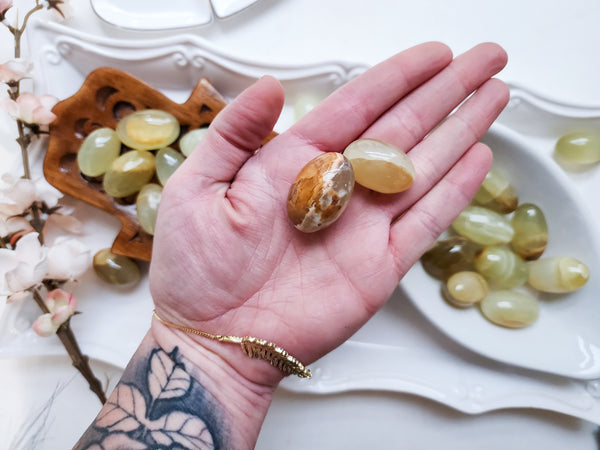 Green Banded Onyx Crystal Shiva - Angelic Roots