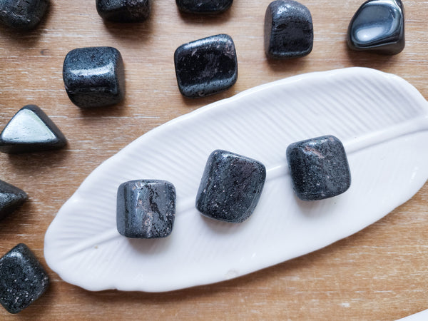 Hematite Tumbled Stone - Angelic Roots