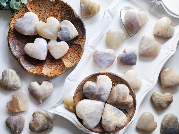 Moonstone & Sunstone Mix Heart - Angelic Roots