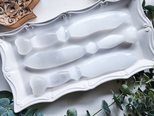 Selenite Sword, Selenite Dagger, Selenite Knife, Selenite Athame ...