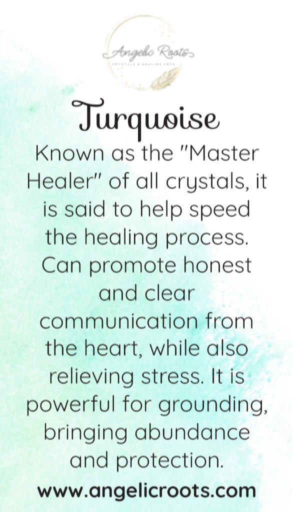 Turquoise Crystal Card - Angelic Roots