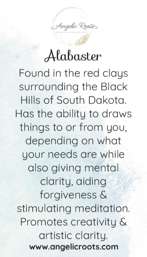 Alabaster Crystal Card - Angelic Roots