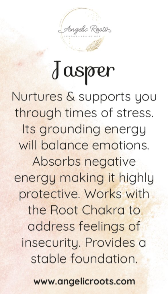 Jasper Crystal Card - Angelic Roots
